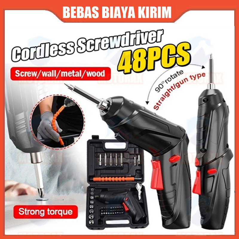 Jual Cordless Screwdriver Mesin Obeng Listrik Bor Cordless Tools ...