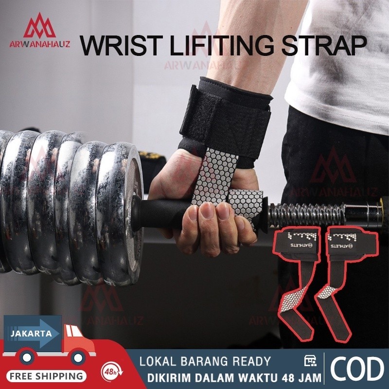 Jual Strap Gym /silikon anti slip | Wristband Hand Lifting | Tali Gym ...