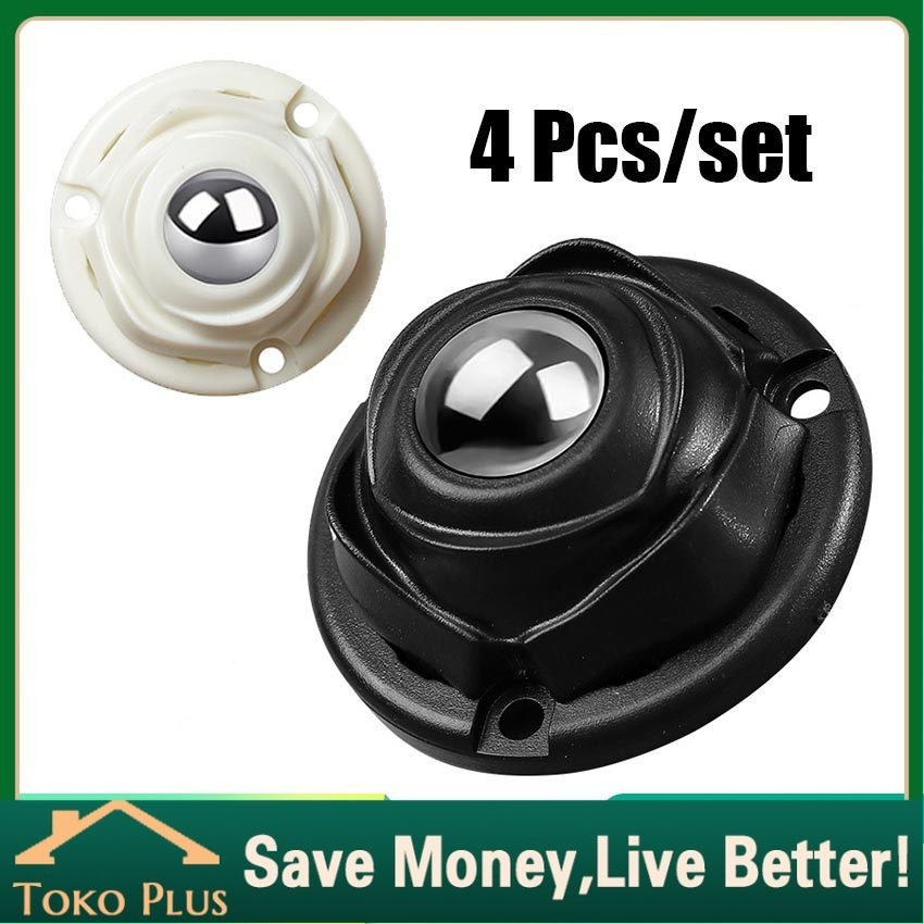 Jual 4Pcs Roda Tempel Kecil Serbaguna Alat Geser 360 Derajat Stainless ...