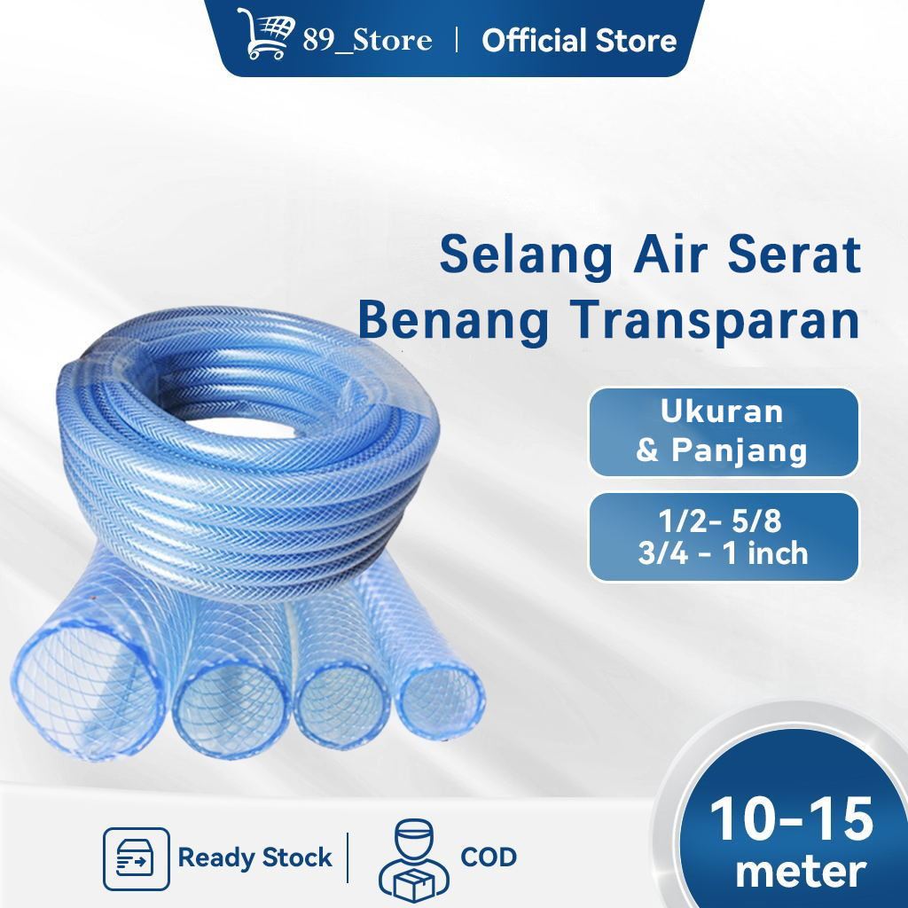 Jual SELANG AIR SERAT BENANG TRANSPARANT / SELANG AIR TAMAN KEBUN / SELANG AIR 10 15 METER MURAH ...