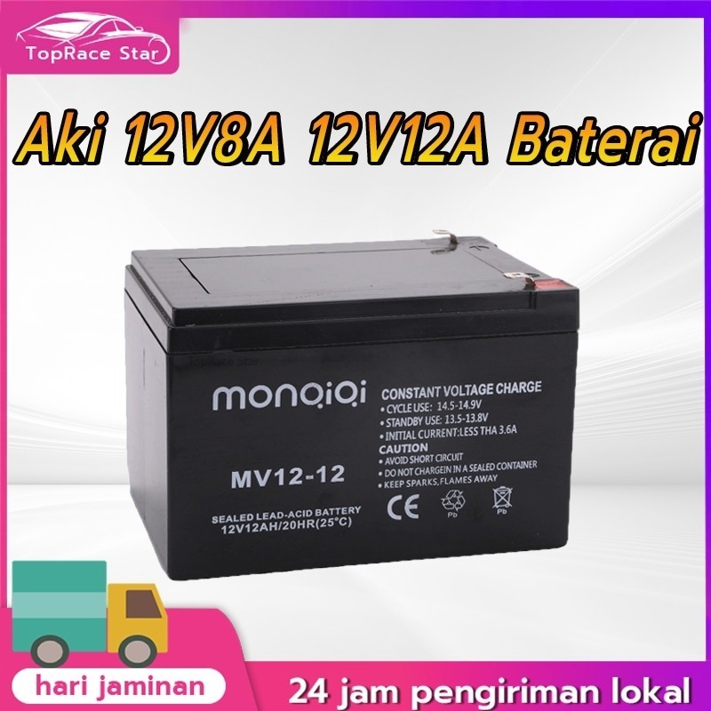 Jual Aki Kering Sinleader Original 12V 8AH 12V 12AH Baterai Accu Tangki ...