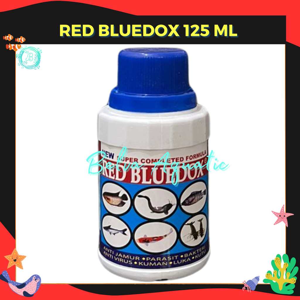 Jual Red Bluedox 125ML Obat Ikan Anti Jamur Parasit Bakteri Kuman Luka ...