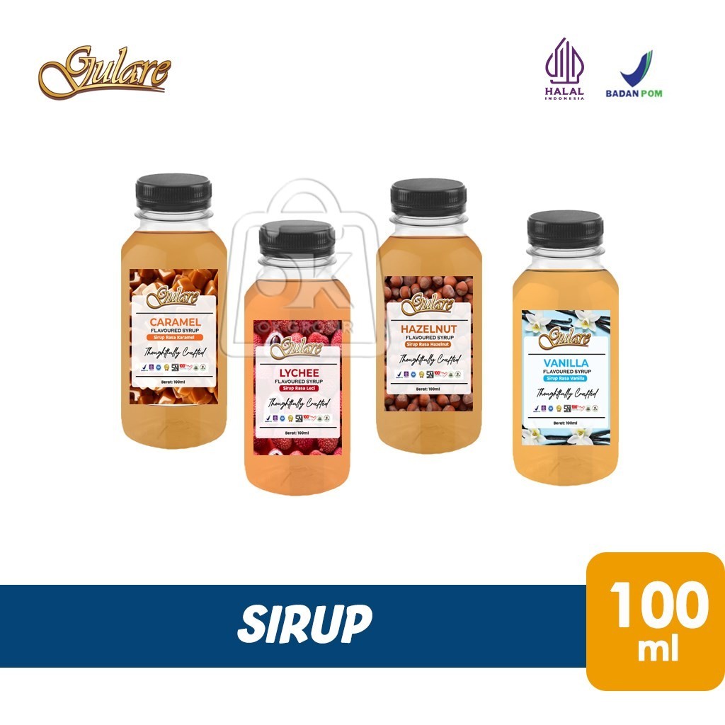 Jual Sirup Gulare Sample Syrup 100ml Repack All Varian (1 pcs) | Shopee ...