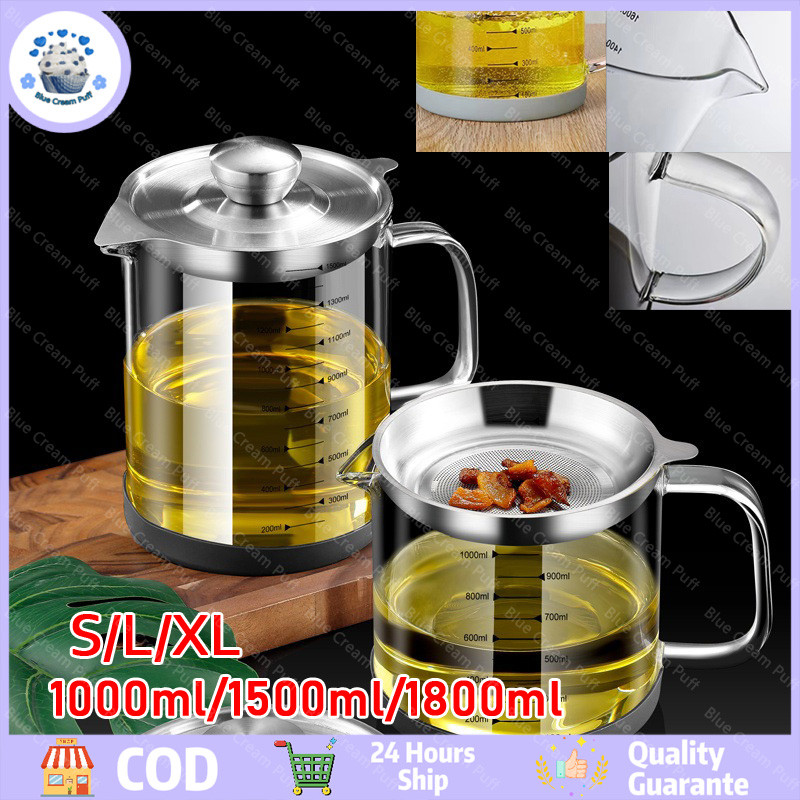 Jual Rumah tangga 1500ml dengan skala botol bumbu panci minyak kaca ...