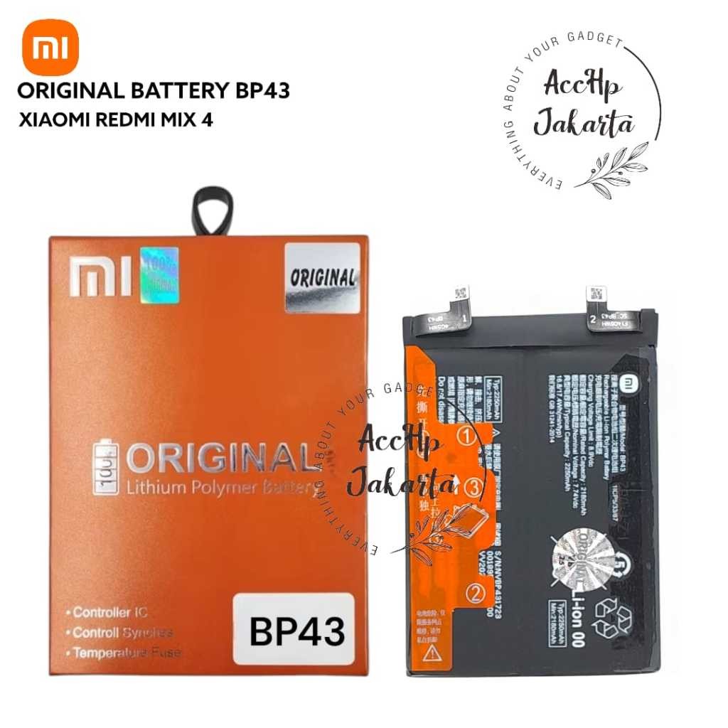 Jual Baterai Batre Xiaomi Redmi Mix 4 BP43 Batu Batrei BP 43 Battery Bp43 Original 100% ...