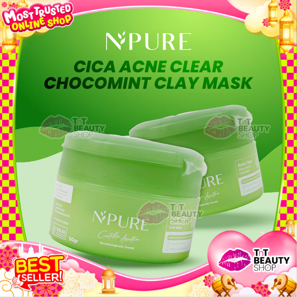 Jual Npure Centella Asiatica Acne Clear Chocomint Clay Mask 50gr | TnT ...