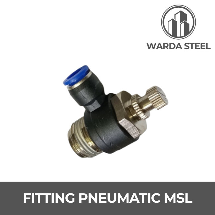 Jual MSL 4 Fitting Pneumatic Speed Control Drat Slip Lock Selang SL 4 ...