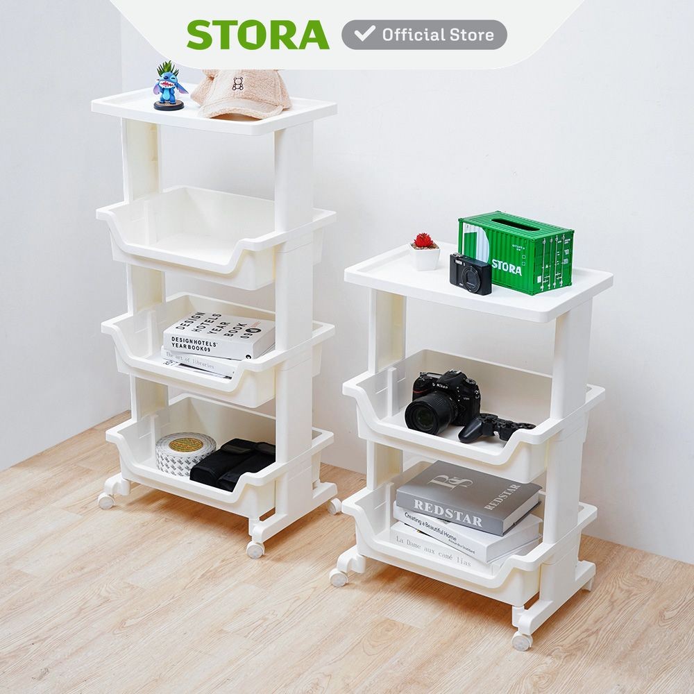 Jual Stora Nordic Rak Troli 4 Tingkat - Putih Tempat Penyimpanan ...