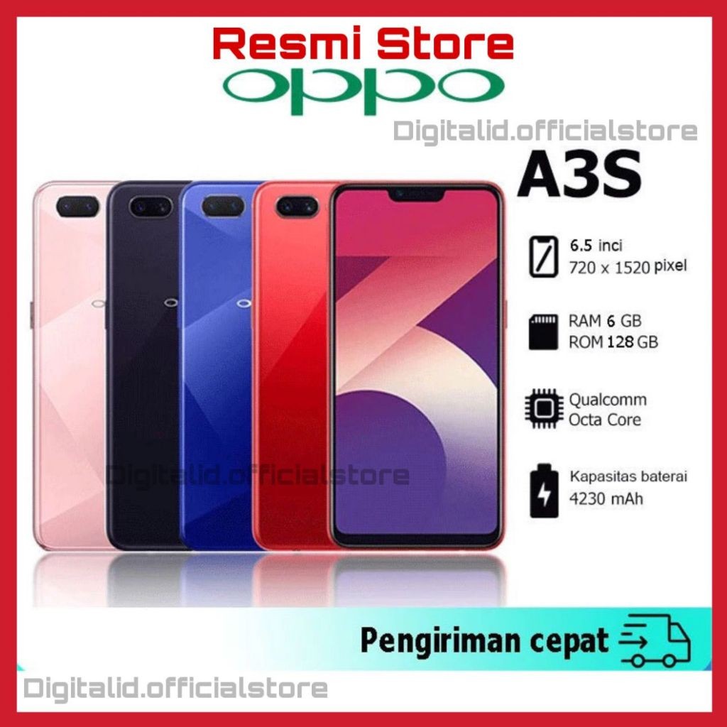 Jual OPPO A3s HP RAM 6/128GB GARANSI 1 TAHUN BARU HD Dual Camera android Smartphone | Shopee ...