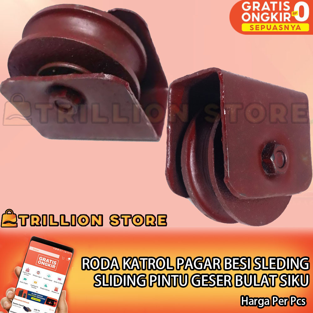 Jual Roda Pagar Rel Bubut Rell Siku Seleding Seliding Kerekam Katrol ...