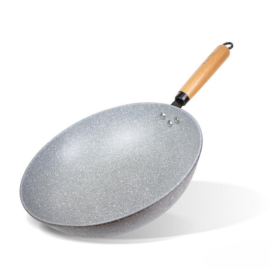 Jual Wok Pan Teflon Anti Lengket Tahan Gores Wajan Penggorengan Batu ...