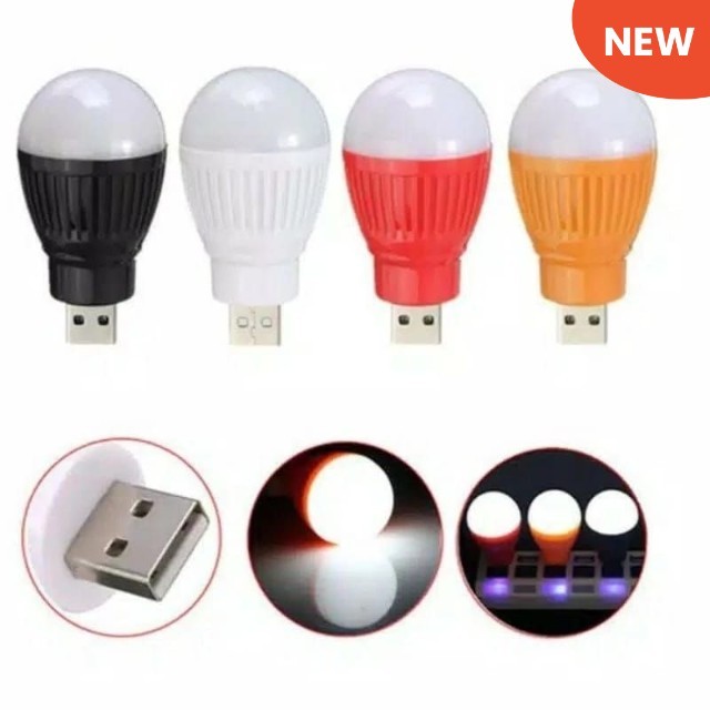 Jual Bohlam Lampu LED bulb bola pijar USB ball light mini hemat energi ...