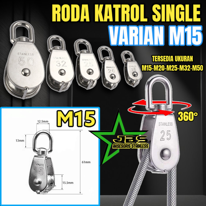 Jual KC27 RODA KATROL - STAINLESS 304 SINGLE M15/M20/M25/M32/M50 ...