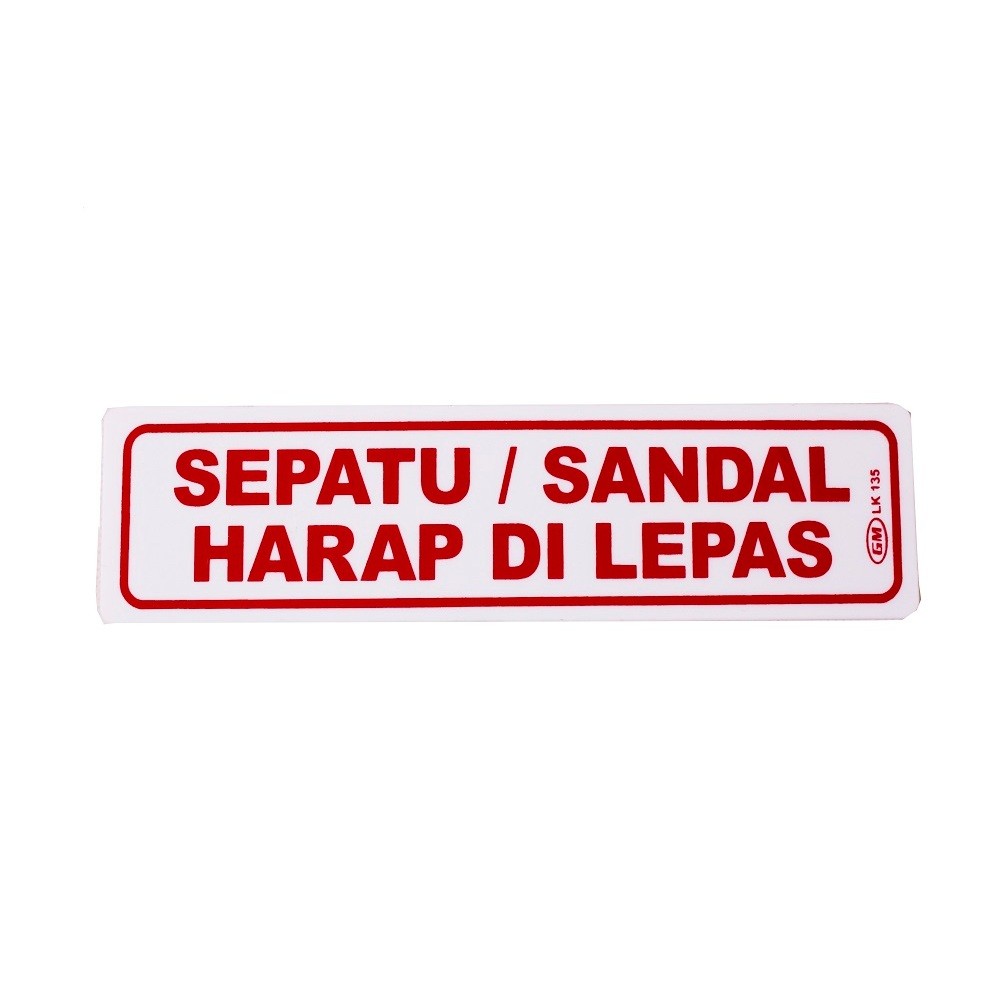 Jual GM LABEL SEPATU/SANDAL, HARAP DILEPAS LK-135 KECIL / LABEL SIGN ...