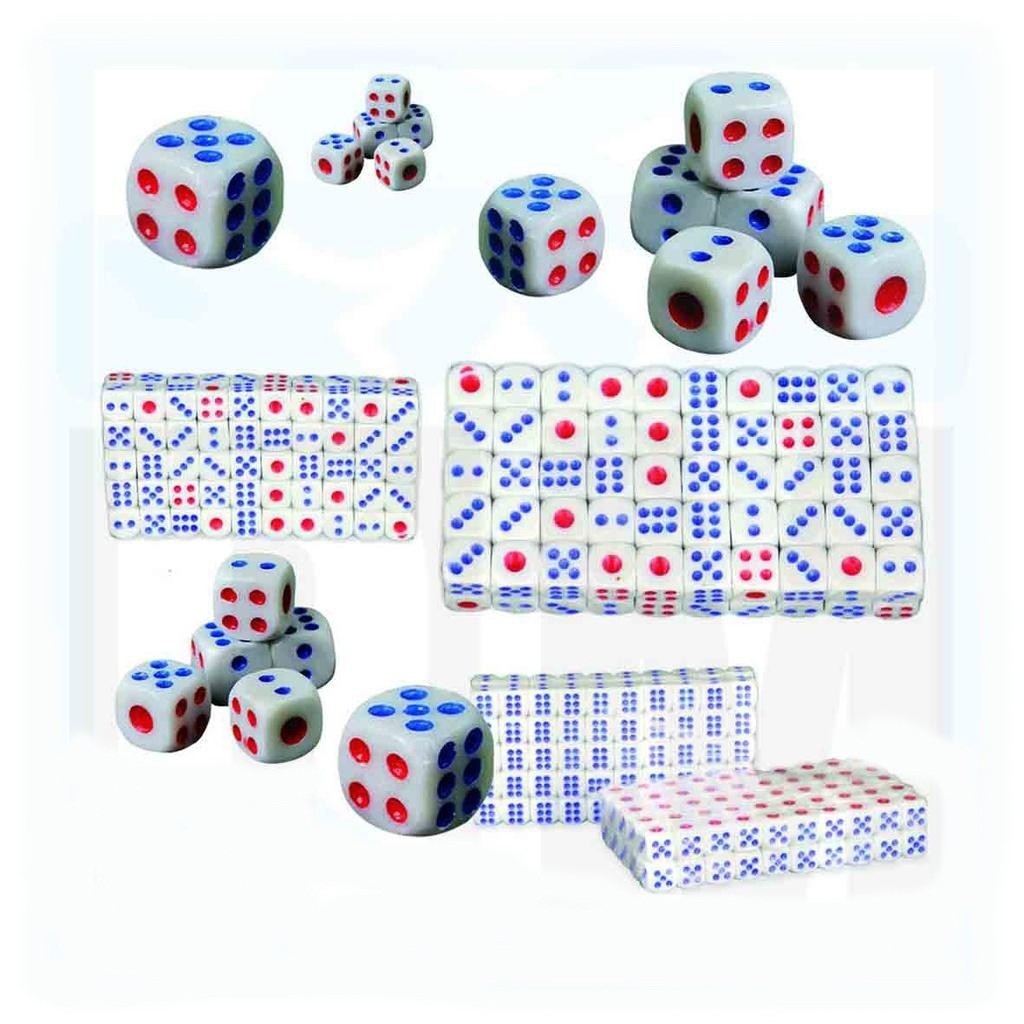 Jual FGS Dadu Mainan PVC Dice Plastik Ukuran 14mm Board Games Dot ...