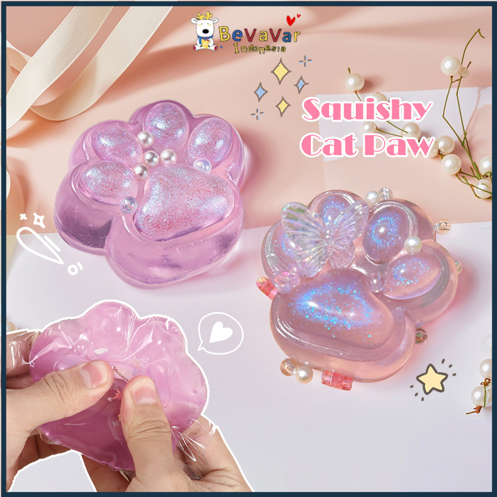 Jual BEVAVAR Squishy Taba Cat Paw Mainan Jelly Squeeze Model Telapak ...