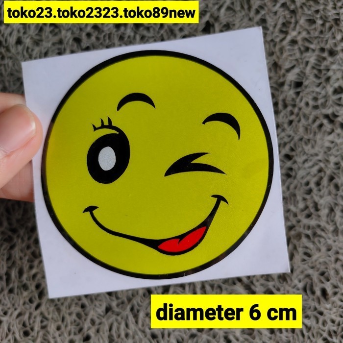 Jual stiker cutting emot smile sticker emoticon stiker motor - kedip ...