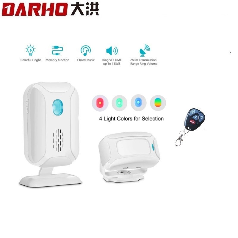 Jual Darho 2024 Shop/Store/Office/Home Security Welcome Chime Alert Wireless Infrared IR Motion ...