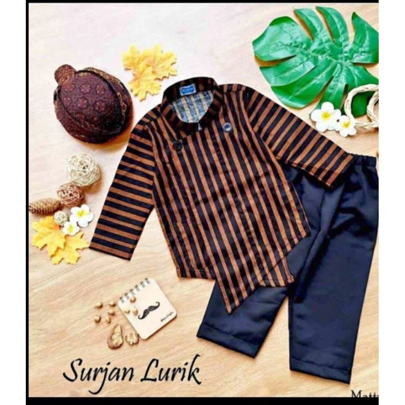 Jual baju adat Jawa baju sorjan anak komplit | Shopee Indonesia