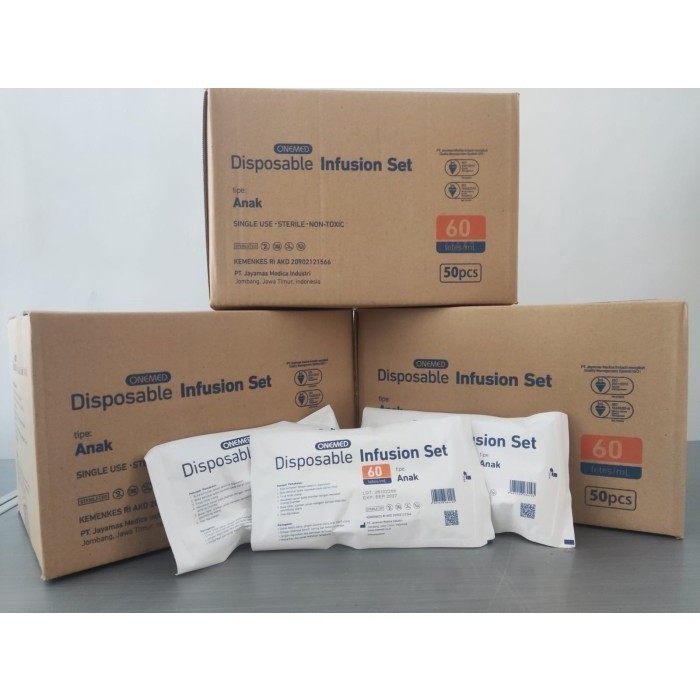 Jual ONEMED Infus Set ANAK Infuset Selang Infusion Set ECER | Shopee ...