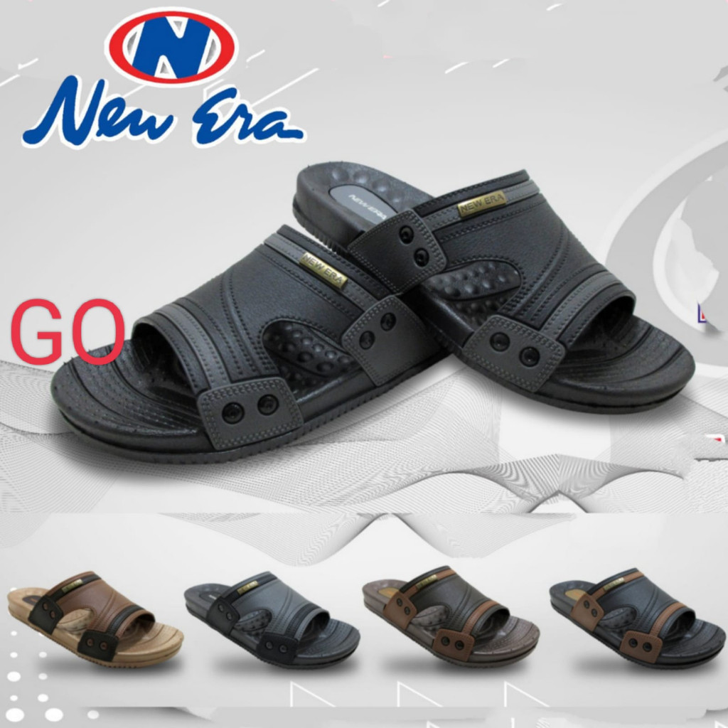 Jual COD NEW ERA MB 80141 Sandal Slop Karet Sendal Karet Pria 39/43 ...