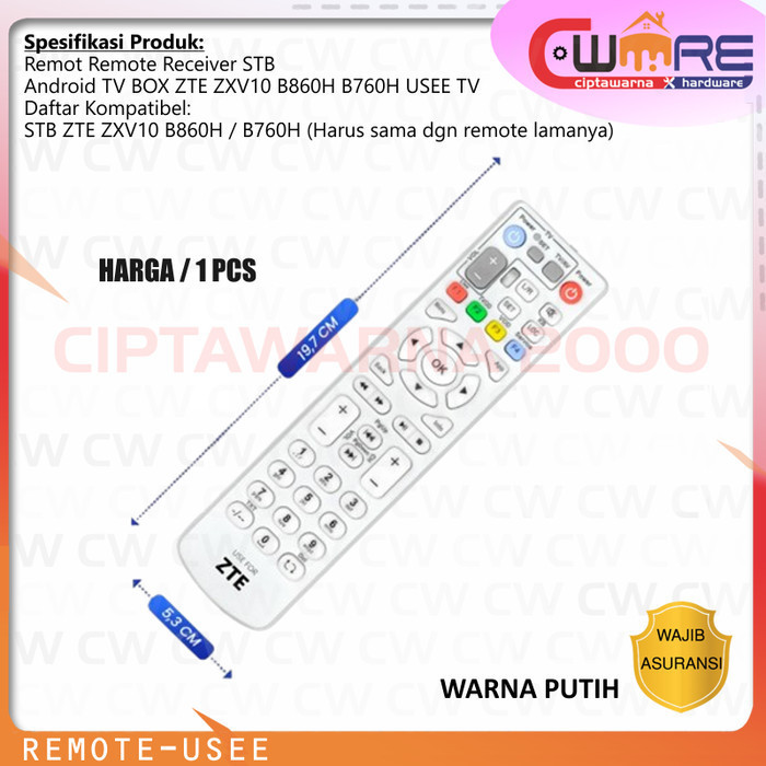 Jual Remot Remote Receiver STB USEE TV Box Speedy TV ZTE ZXV10 B860H | Shopee Indonesia