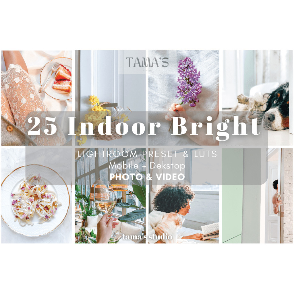 Jual 25 Indoor Bright Preset Lightroom & Video Filter LUTS Mobile ...
