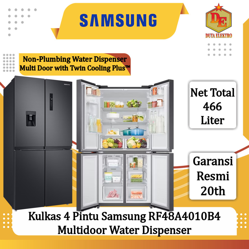 Jual Kulkas 4 Pintu Samsung RF48A4010B4 Multidoor Water Dispenser ...