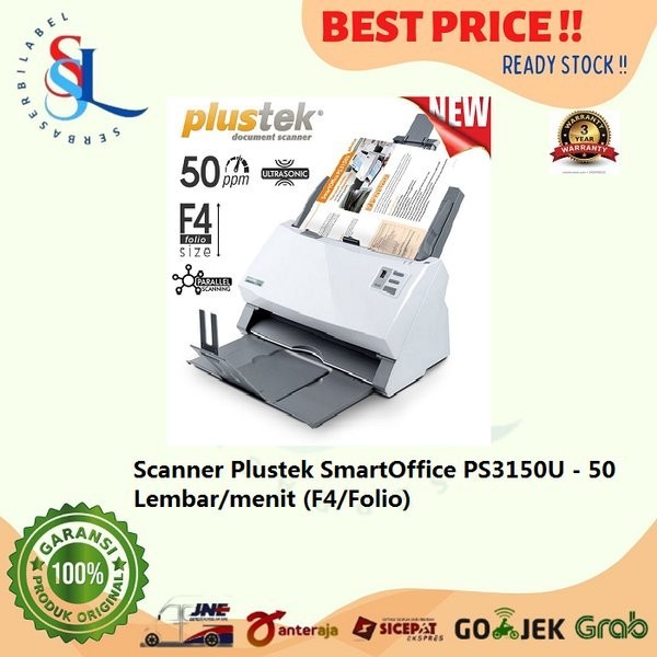 Jual Scanner Plustek SmartOffice PS3150U - 50 Lembar/menit (F4/Folio) | Shopee Indonesia