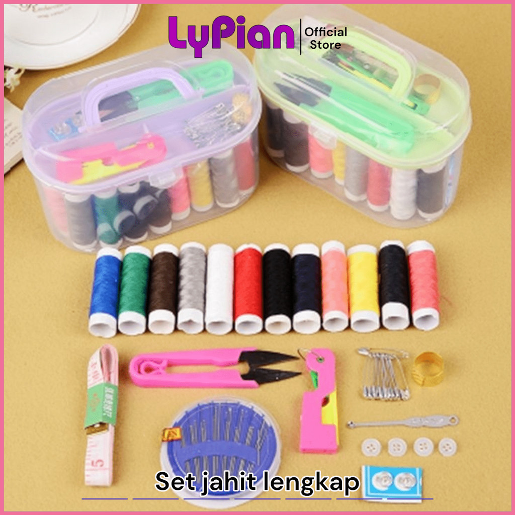 Jual SET ISI 10 Sewing Kit Box 10 Benang Alat Jahit Set Isi 10 - Benang ...