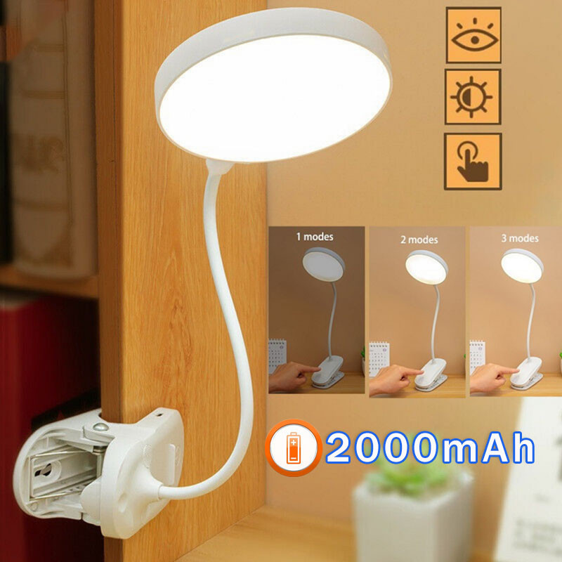 Jual Adjustable Table Lamp Clip on Desk Lamp Portable LED Reading Night ...
