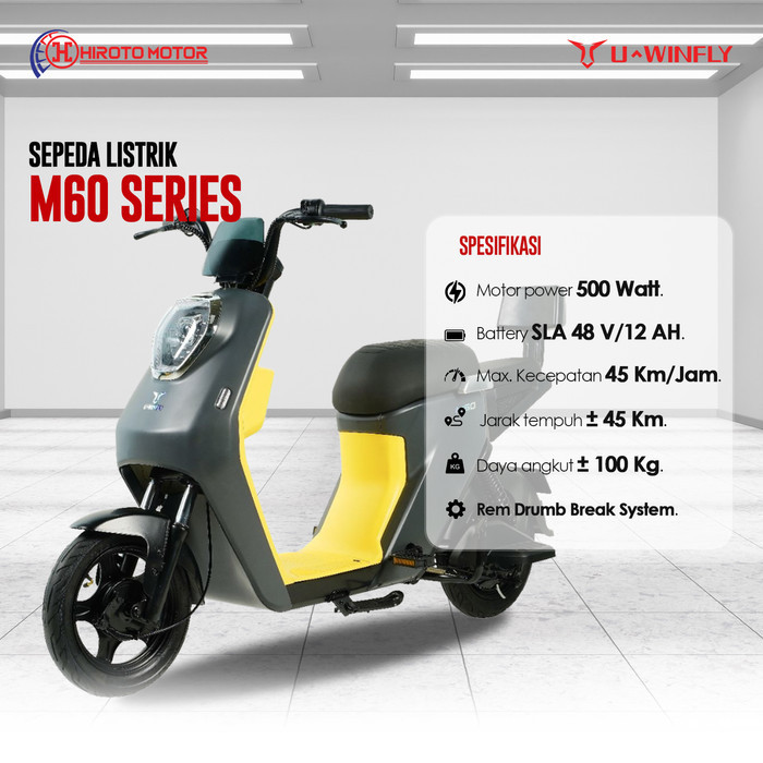 Jual UWINFLY SEPEDA LISTRIK TYPE M60 NEW | Shopee Indonesia