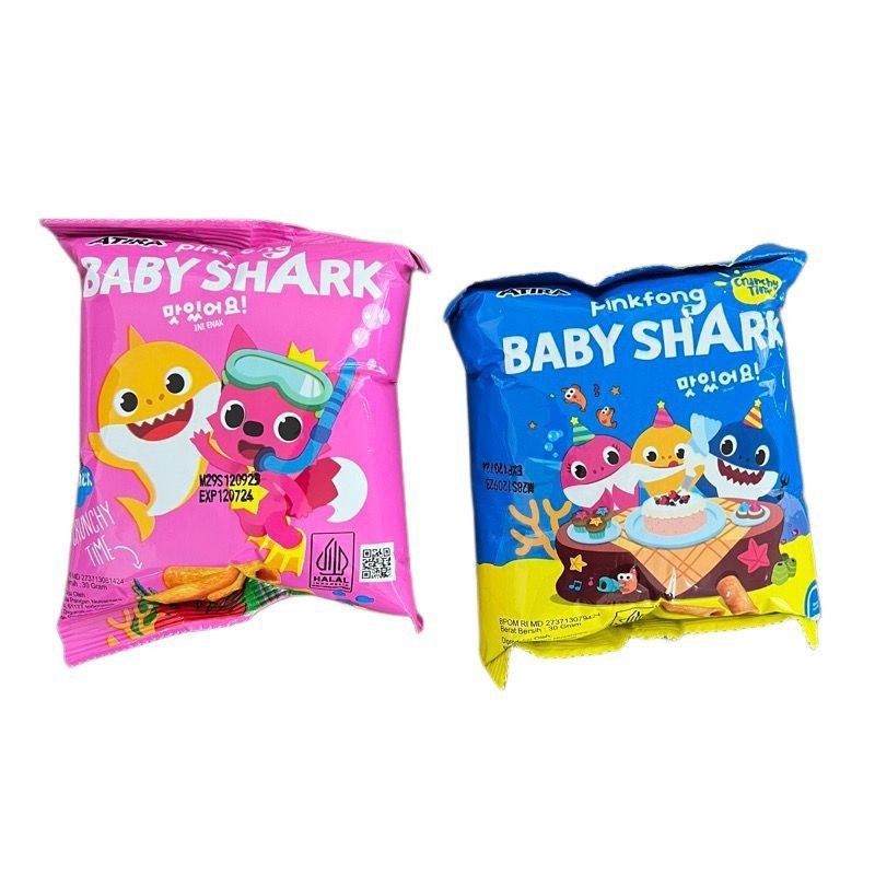 Jual Snack Baby shark Atira / Pingfong Baby shark Snack kemasan 1 dus ...
