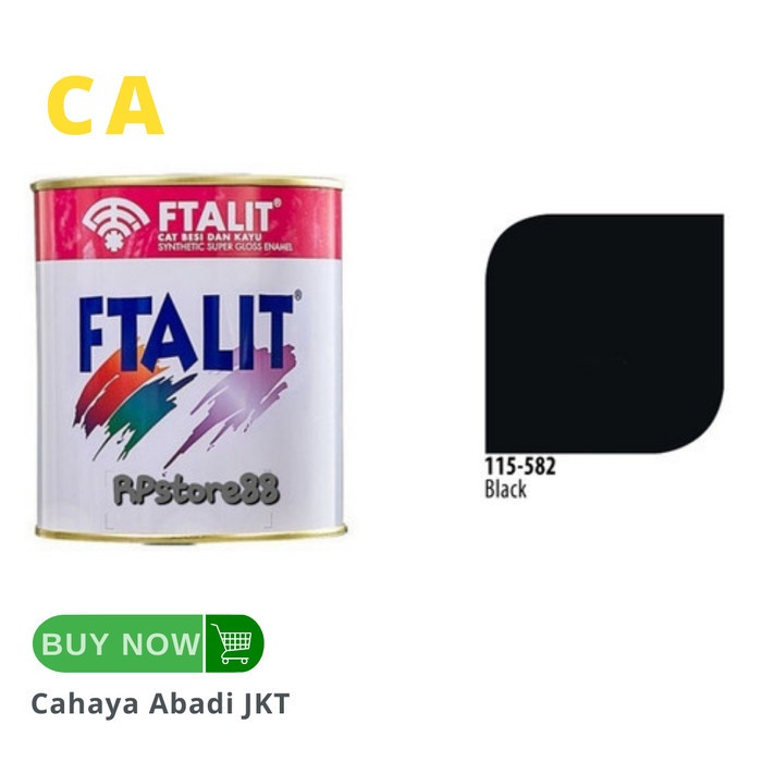 Jual CAT MINYAK KAYU BESI FTALIT 582 BLACK | Shopee Indonesia