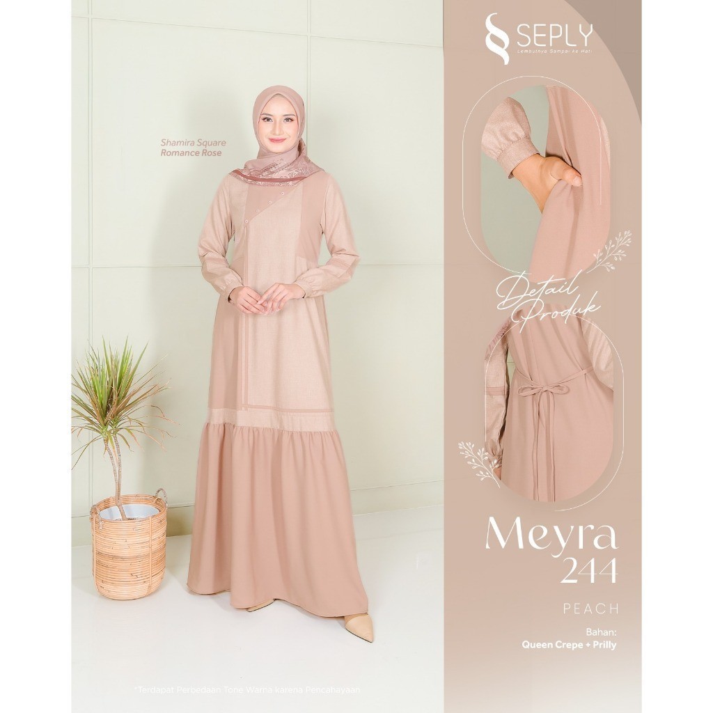 Jual Seply Gamis Daily Meyra 244 Dress Muslim Dewasa | Shopee Indonesia