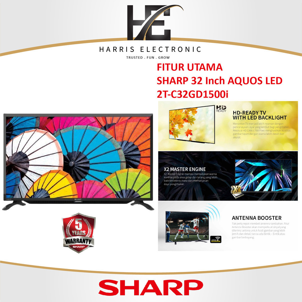 Jual HARRIS ELECTRONIC - SHARP Elektronik Led Digital Tv 32 Inch 2T ...