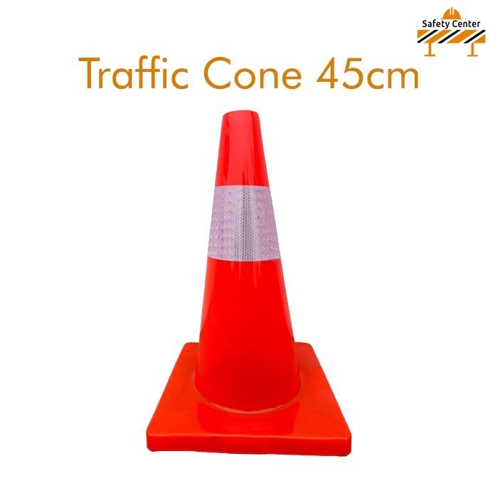 Jual Safety Traffic Cone 45 cm / Traffic Cone Rubber 45cm / Kerucut ...