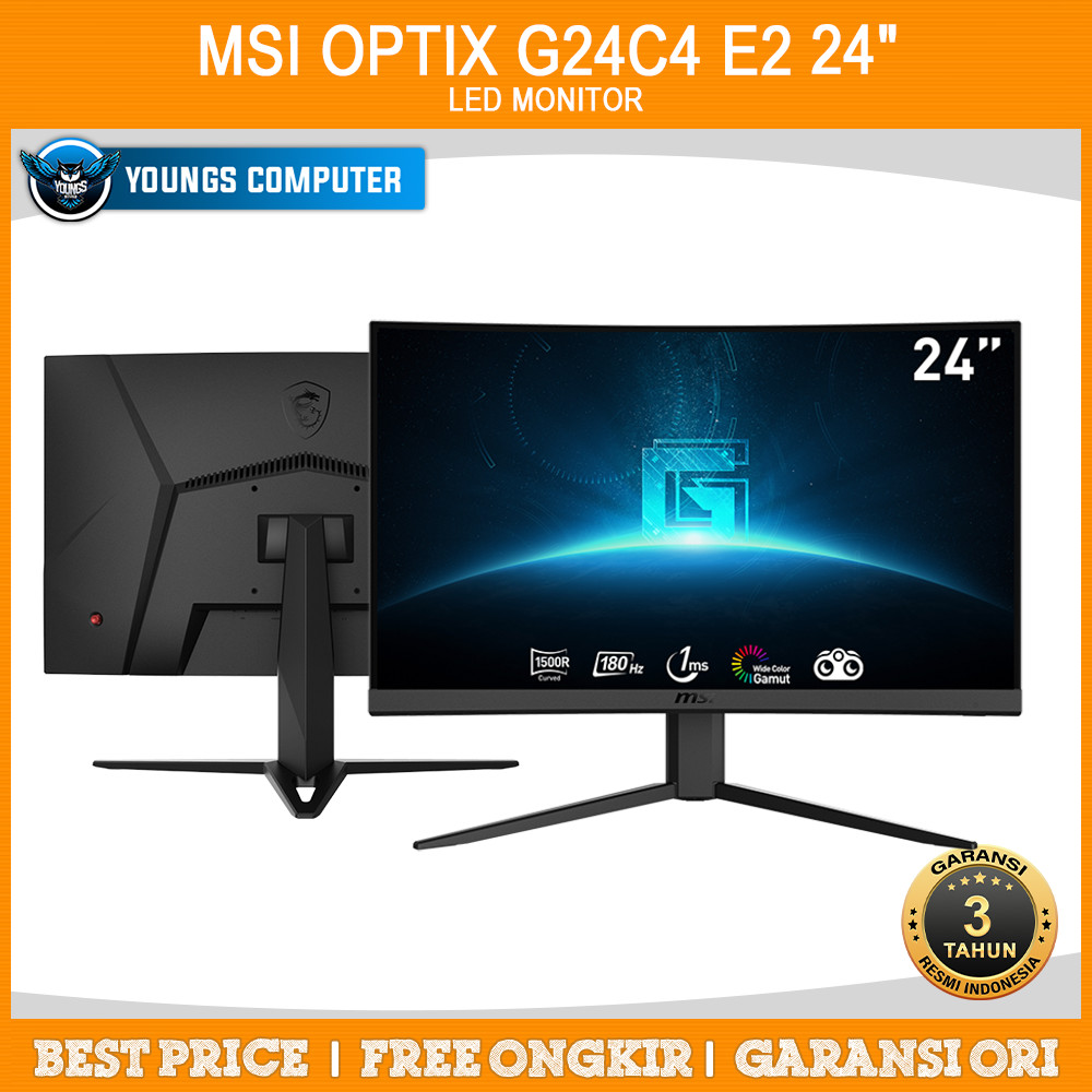 Jual LED MSI OPTIX G24C4 E2 24" Curve 180Hz 1ms Monitor Gaming | Shopee ...
