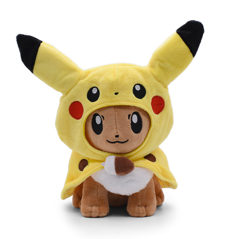 Jual 12 Inch Pikachu Cosplay Eevee Pokemon Weighted Plush Doll Soft ...