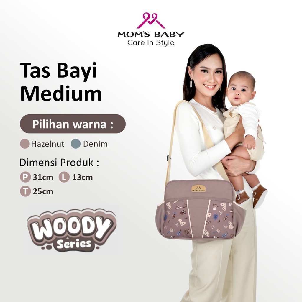 Jual Mom' Baby Tas Bayi Medium Woody Series | Shopee Indonesia
