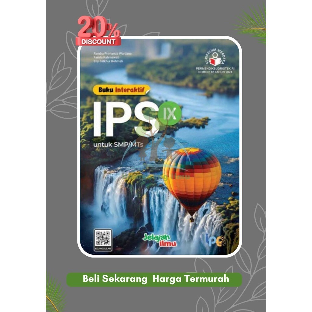 Jual Buku Paket Interaktif IPS Kelas 9/IX SMP/MTS Kurikulum Merdeka Intan pariwara Tahun 2024 ...