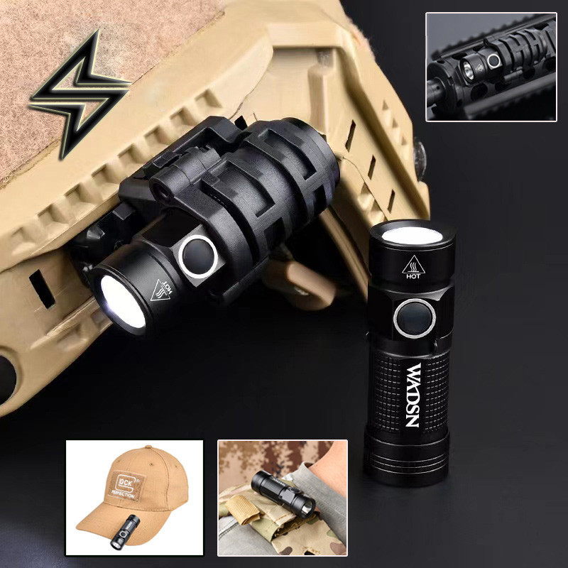 Jual WADSN Tactical Helmet Light FAST Helmet Flashlight Mini Weapon ...
