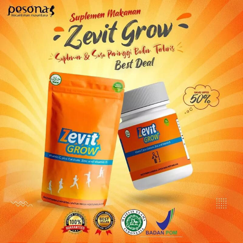 Jual [OBRAL] Zevit Grow Peninggi Badan Alami dan Asli Terlaris | Shopee ...