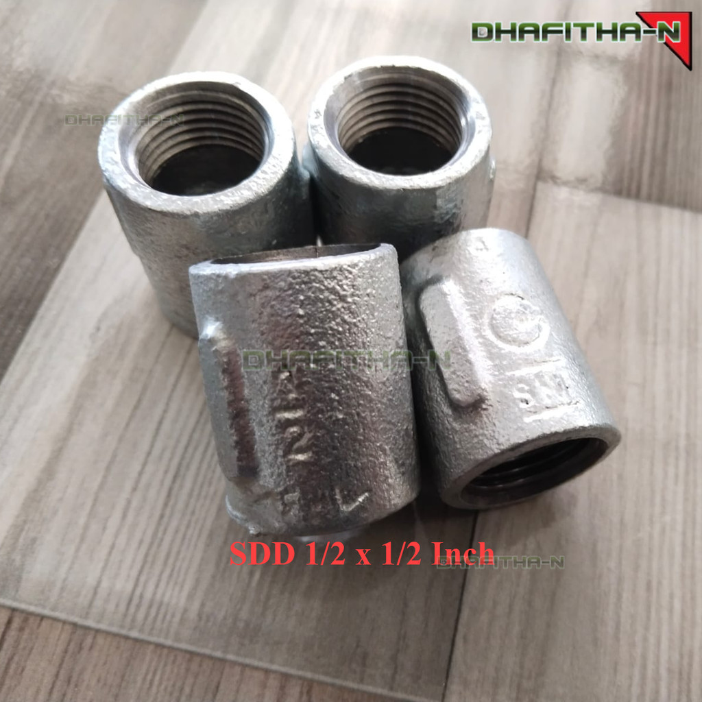 Jual Shock Double Drat Dalam 1/2 x 1/2 Inch SDD Bahan Galvanis | Shopee ...