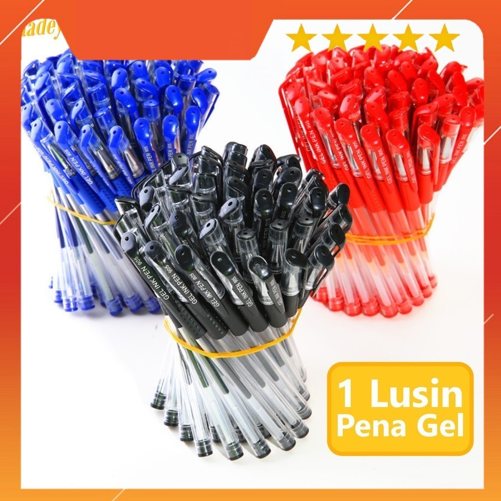 Jual RADEYA Pulpen 1 Lusin Isi 12 Pcs Gel 0.5 mm Bisa Diisi Ulang ...
