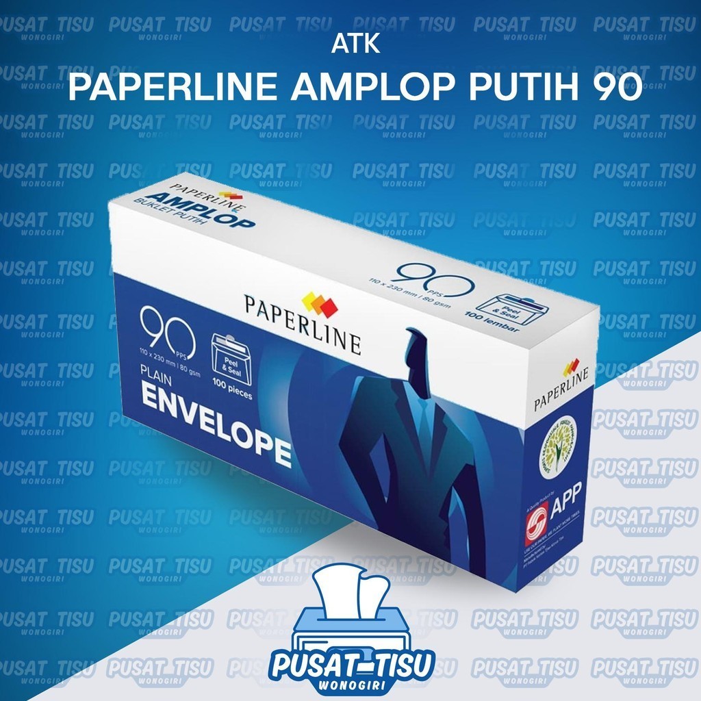 Jual Amplop Paperline Panjang No 90 Putih Polos / Untuk Surat isi 100 ...