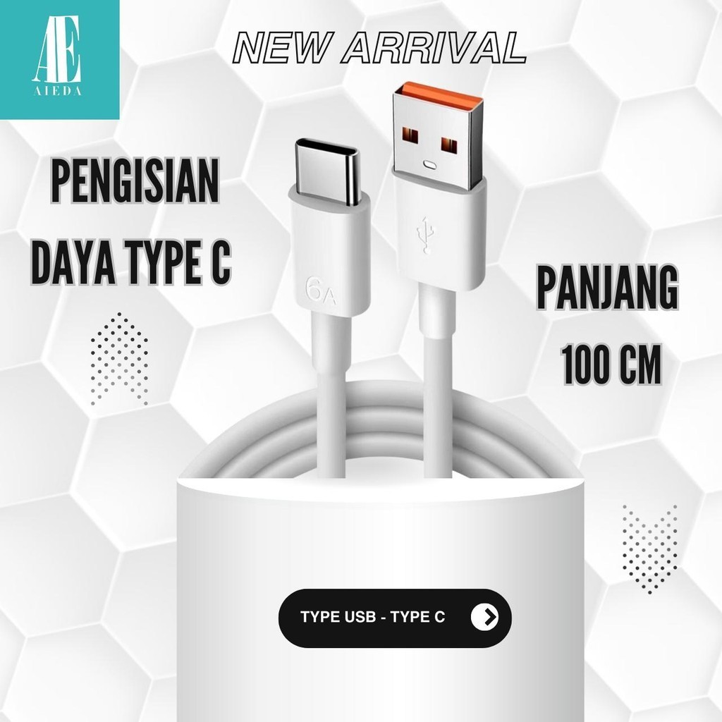Jual AiEda - Kabel Data Type C Original USB to Type C Warna Orange ...