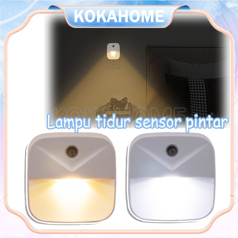 Jual Lampu Tidur LED Model Persegi Sensor Otomatis Night Lamp Square ...