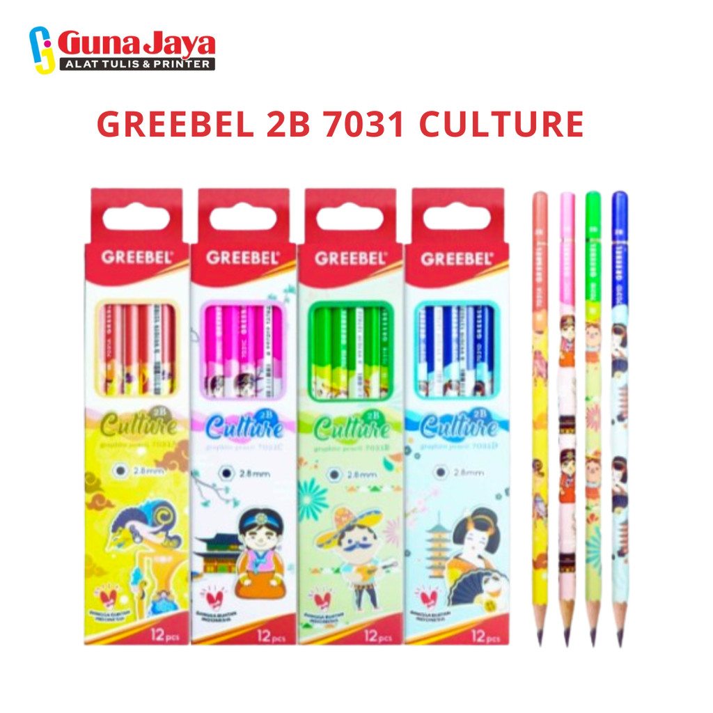 Jual GREEBEL 2B 7031 CULTURE (SATU SET 12PCS) | Shopee Indonesia