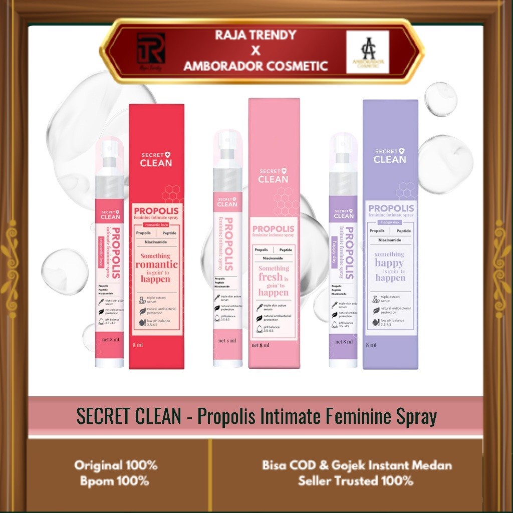 Jual SECRET CLEAN - PROPOLIS INTIMATE FEMININE SPRAY ( 8 ml ) - Spray ...